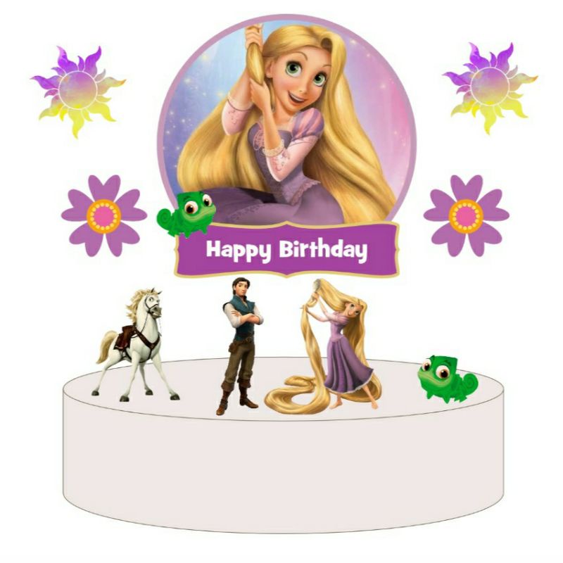 Rapunzel TANGLED cake decoration cake topper | Shopee Malaysia