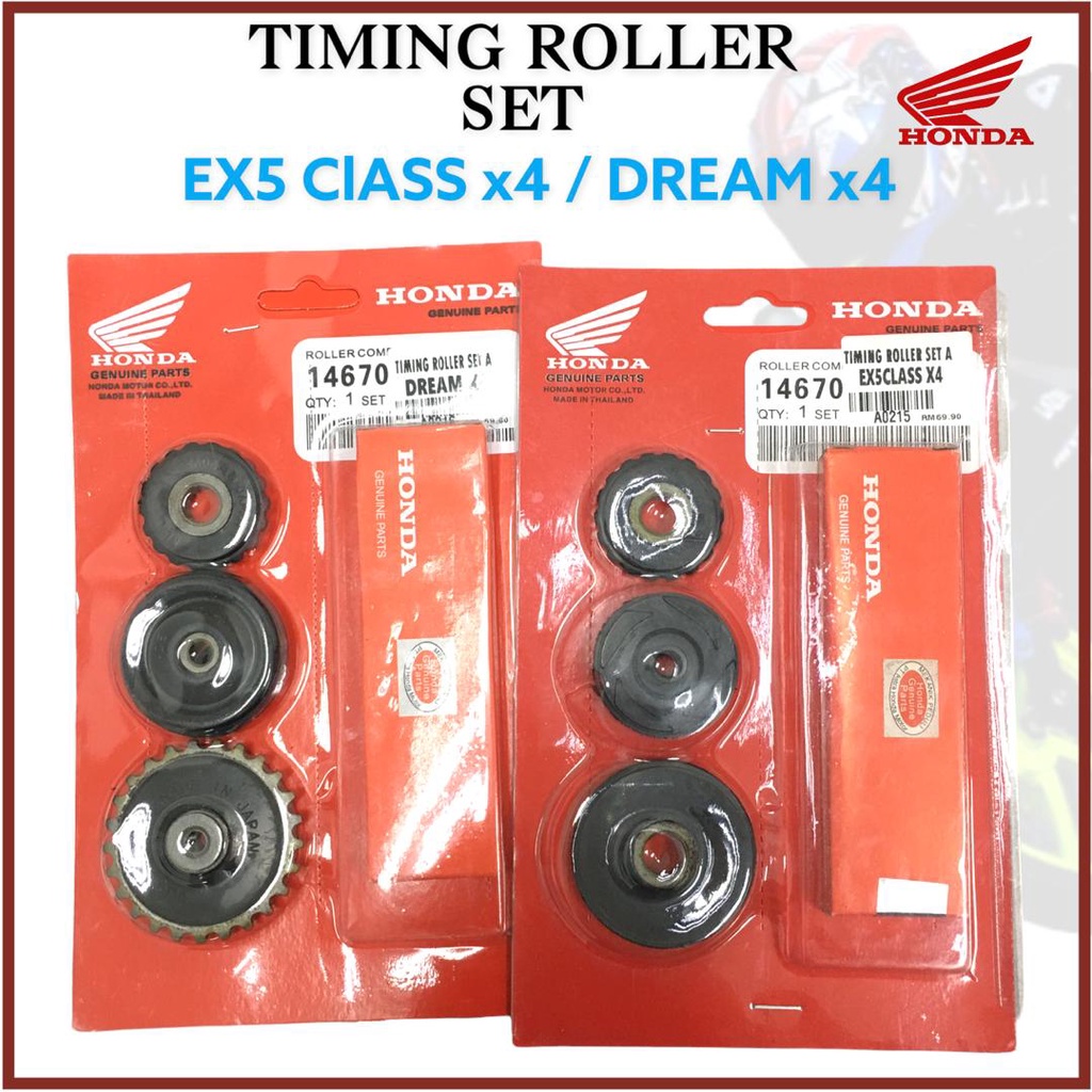 HONDA ORI TIMING CHAIN RANTAI ROLLER SET HONDA EX5 CLASS/ EX5 DREAM X4 ...
