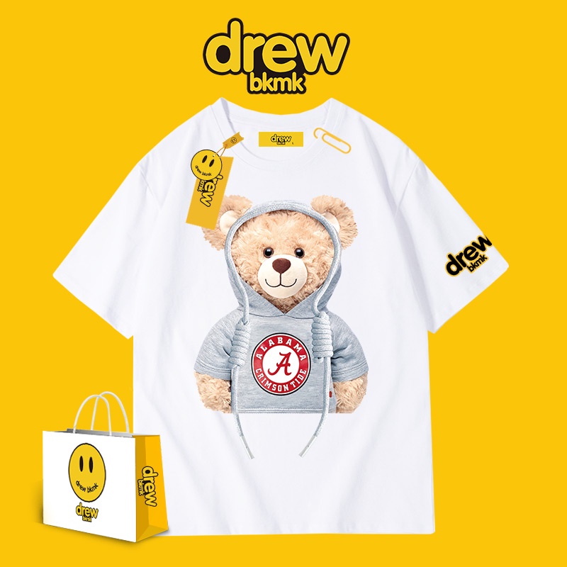 drew bear t-shirt ins Europe and the United States fog high street ...
