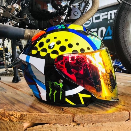 MHR P946 VR46 Rossi Limited Edition Soleluna Motogp Helmet With Spoiler ...