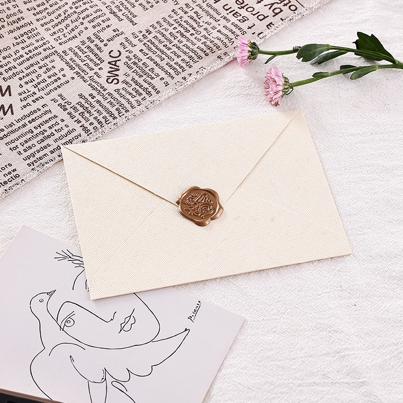 Burlap Texture Envelope Letter Paper Set with Sealing Stickers | Shopee ...