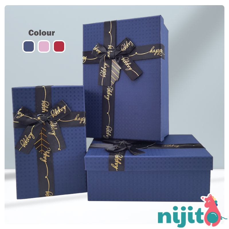Nijito - Rectangle Birthday Present Box Storage Box Birthday Gift Box ...