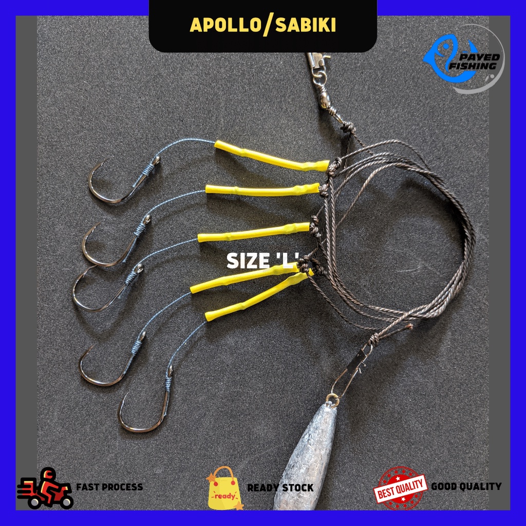APOLLO/SABIKI Perambut Serampang Lima Mata, Untuk Memancing Sekumpulan ...