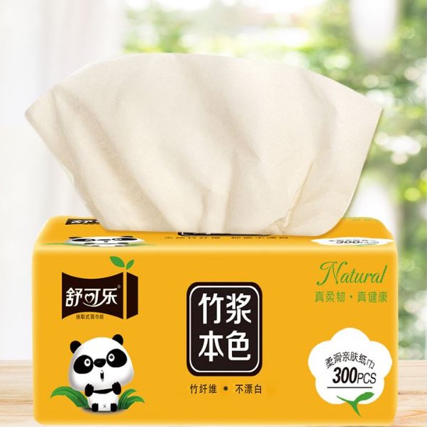 【READY STOCK】4 PLY BAMBOO PULP FIBER SOFT TISSUE PAPER 300pcs Per Pack ...