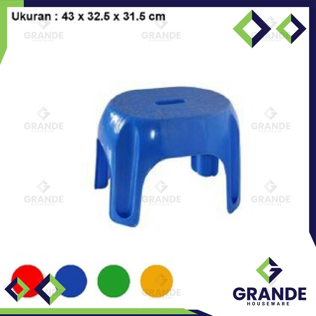 Grande Squat Stool Squat Stool Small Mini Plastic Chair Nyuci | Shopee ...