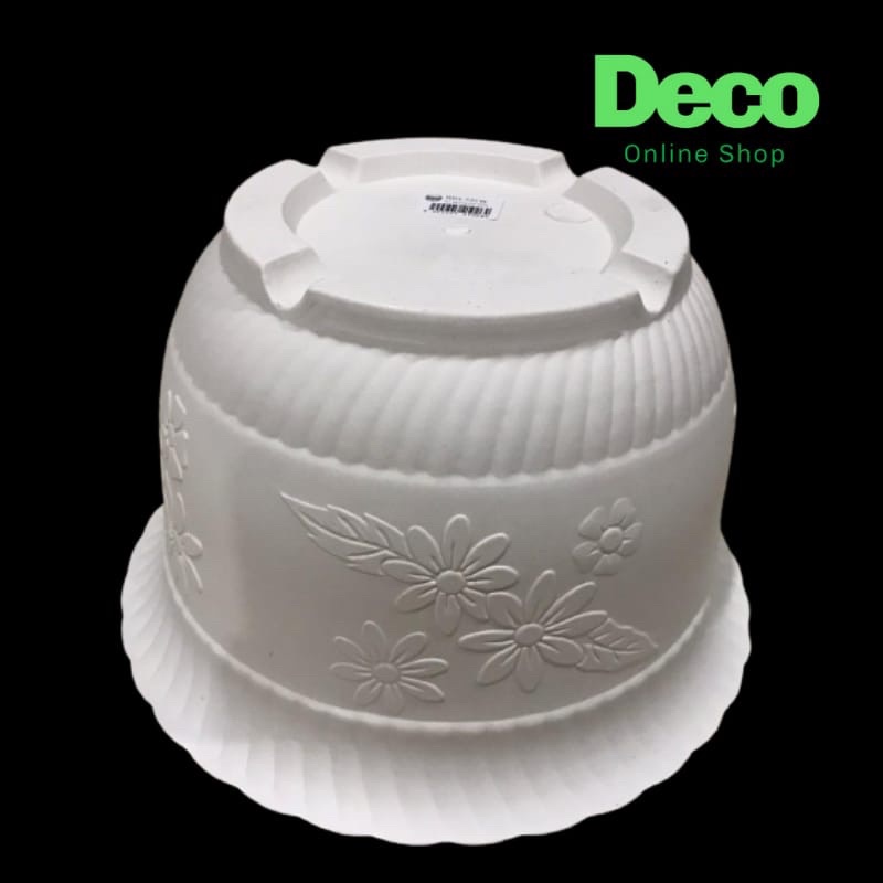 🔥READY STOCK🔥Pasu Plastik Putih White Flower Pot Mini Pot Round Flower ...