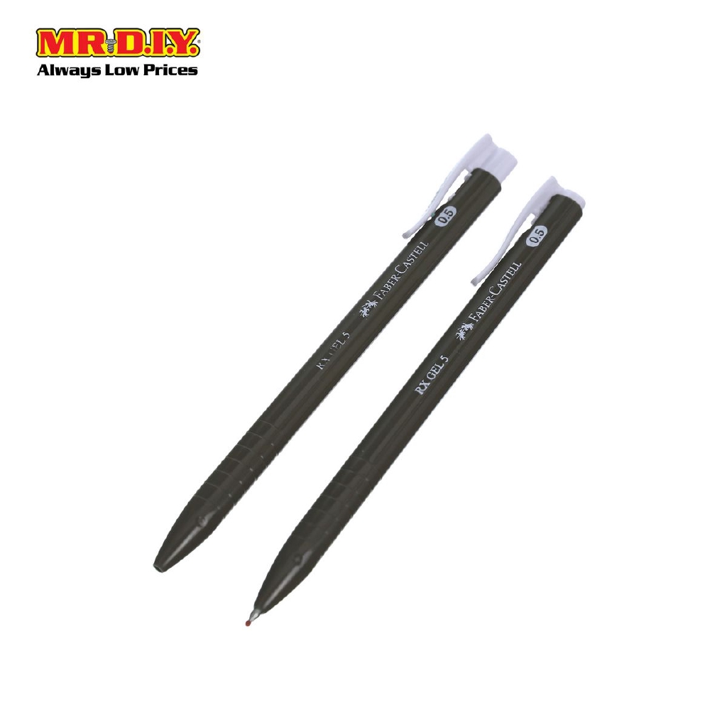 (MR.DIY) Faber Caster RX Gel 5 Pen - Black (2 x 0.5mm) | Shopee Malaysia