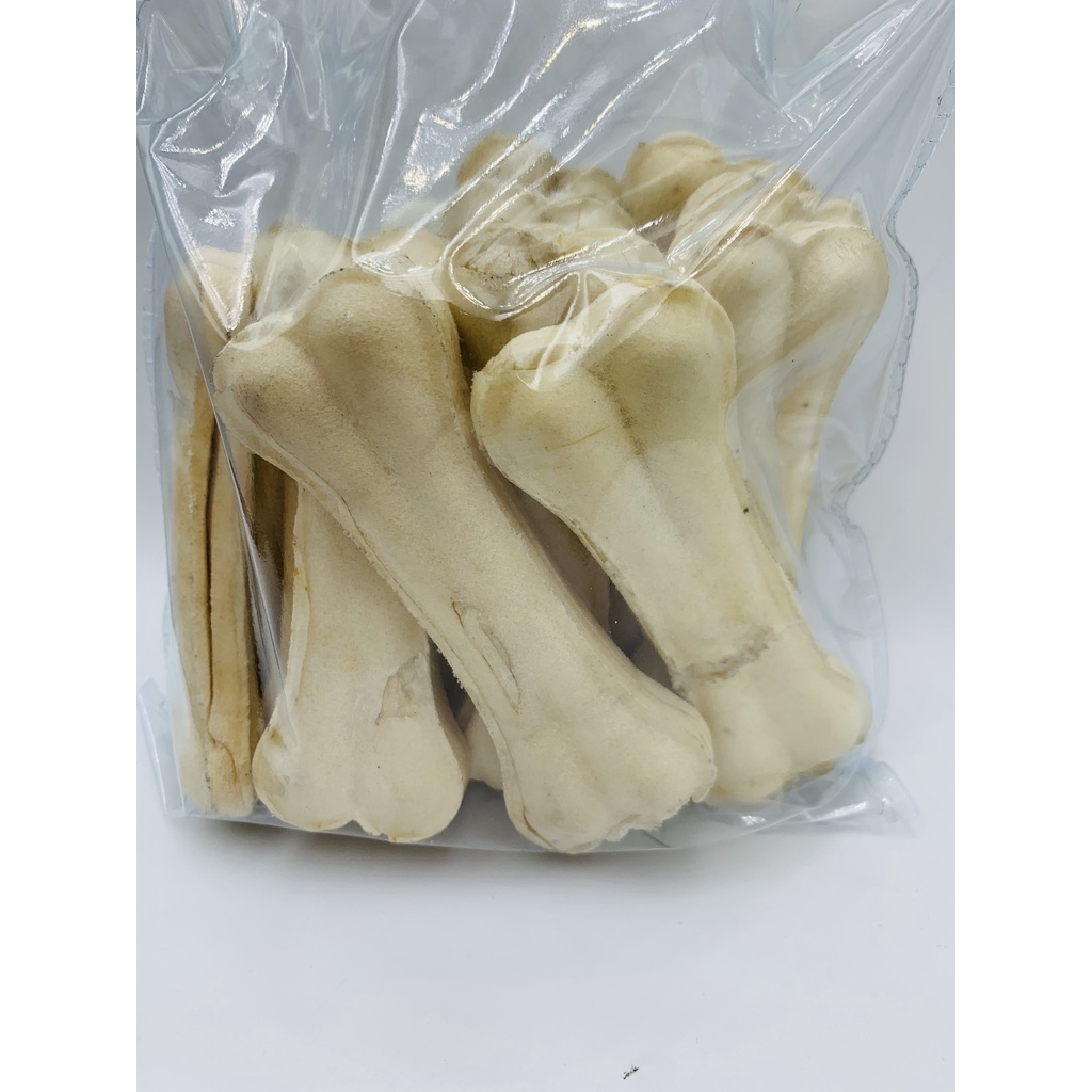 4 Inch Compressed Bones Dog Teeth Polishing Real Cowhide Leather Many Sizes To Choose From End ...