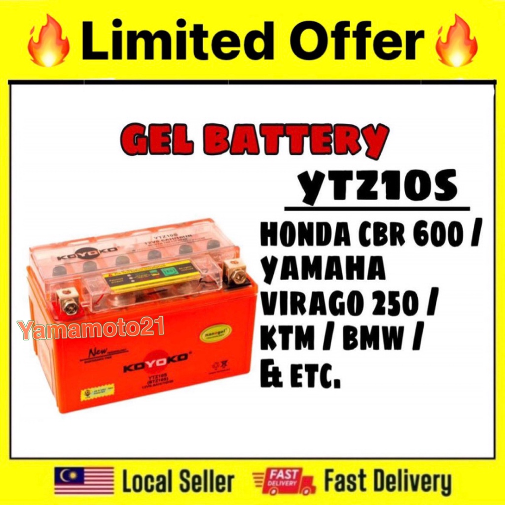 YTZ10S YTZ10 Koyoko Gel Battery Batteri Bateri 100% KOYOKO KTM 690 DUKE ...