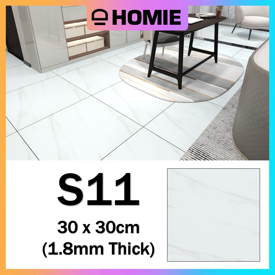 [54PCS PER BOX] Vinyl Flooring Floor Sticker Vinyl Jubin Lantai Mozek ...