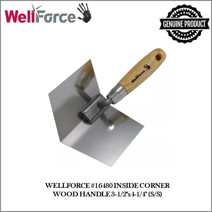 WELLFORCE #16480 INSIDE CORNER WOOD HANDLE 3-1/2"x4-1/4" (S/S) | Shopee ...