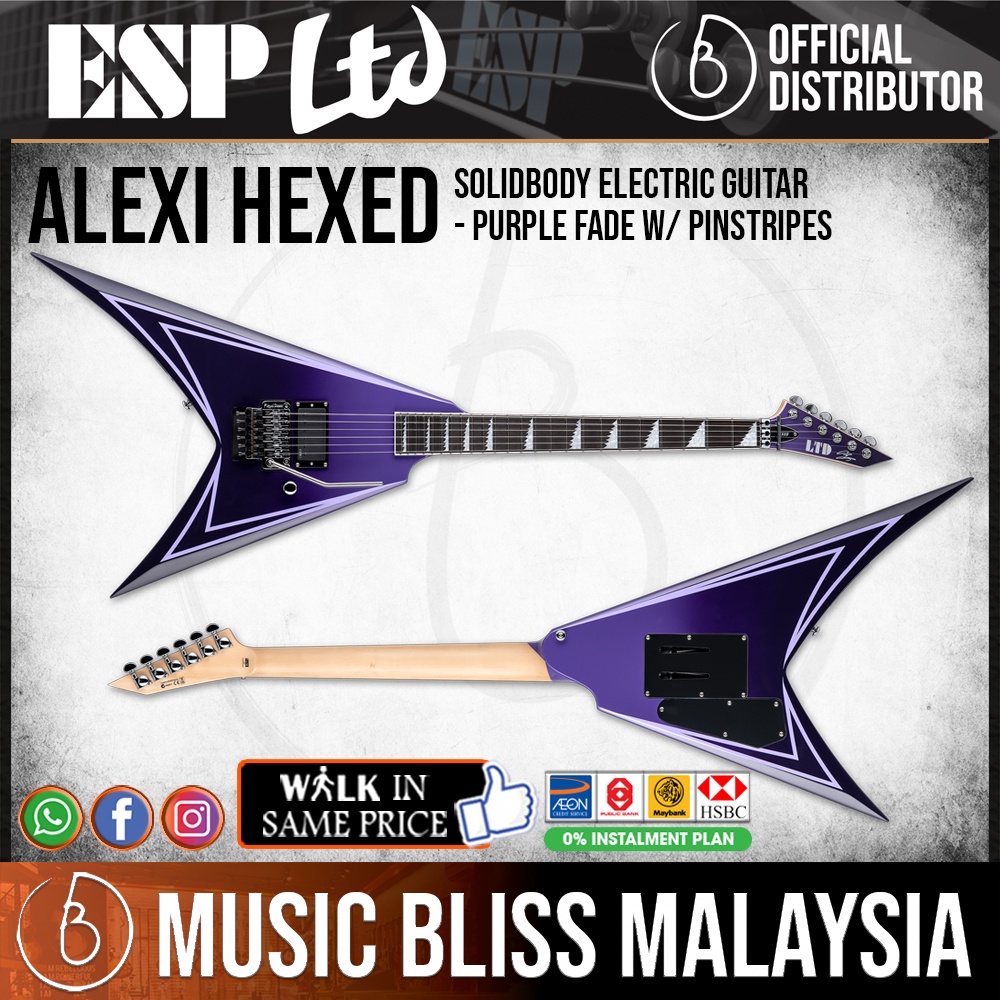ESP LTD Alexi Hexed Electric Guitar - Purple Fade (ALEXIHEXED) | Shopee ...