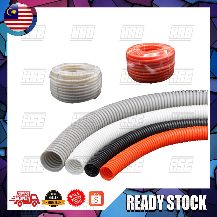 Flexible pvc conduit corrugated flexible pipe 20mm/ 25mm (Wiring ...
