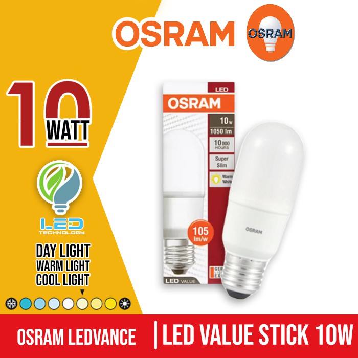 OSRAM LEDVANCE LED VALUE STICK 10 W/6500K E27 DAYLIGHT | Shopee Malaysia