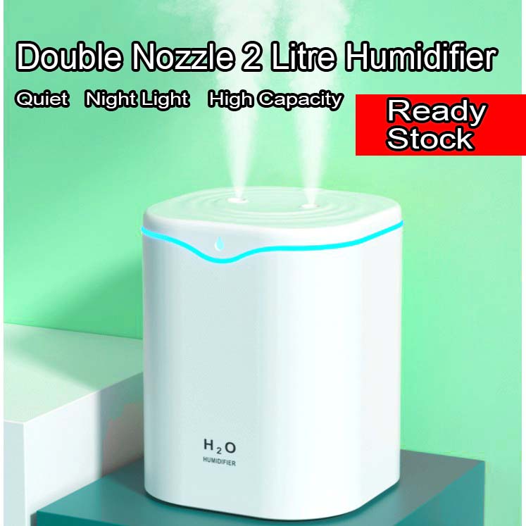 [CLEARANCE] 2000ML Humidifier Double Nozzle Spray Mist | Large H2O ...