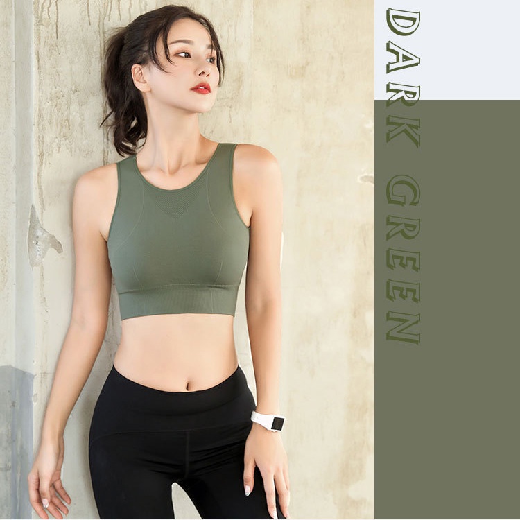 Women's Seamless High Impact Sport Bra - Wireless Yoga Tops Fitness ...
