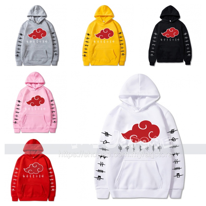 Naruto Hoodie Akatsuki Uzumaki Naruto Sasuke Uchiha Long Sleeve Pullover Hoodie Shopee Malaysia