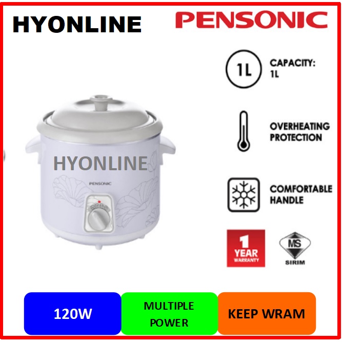 PSC-101 - PENSONIC 1L SLOW COOKER | SLOW COOKER | 1L SLOW COOKER ...