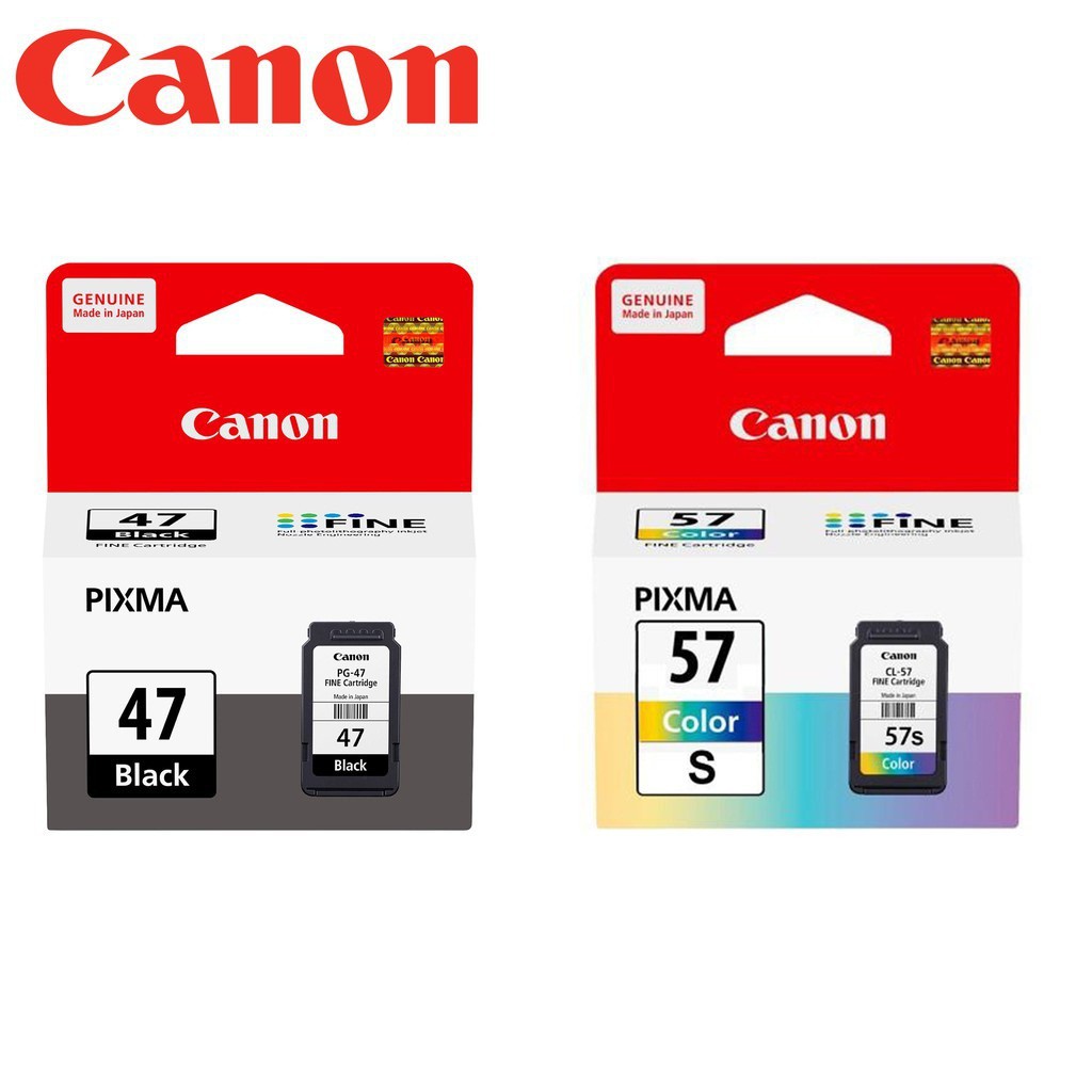 CANON PG-47 BLACK CL-57 COLOR CL-57S COLOR E400/410/460/470/E480 /E3170 ...