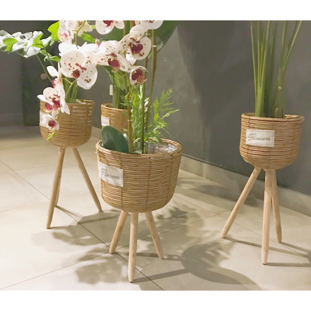 🔥READY STOCK🔥Pasu Pokok Bunga Rotan Rattan Bakul Artificial Plant Pot ...