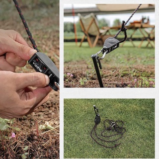 2M Rope Pulley Adjuster Camping Tent Rope Buckle Adjustable Wind Rope ...