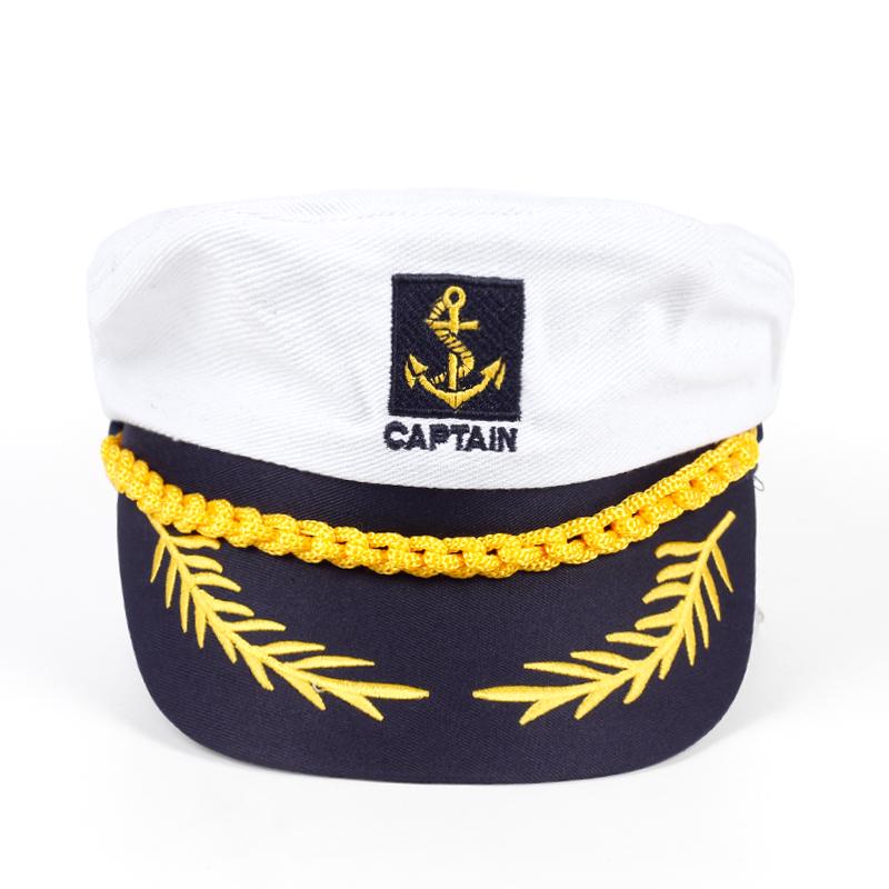Adult Yacht Military Hats Boat Skipper Ship Sailor Captain Costume Hat Adjustable Cap Berets ...