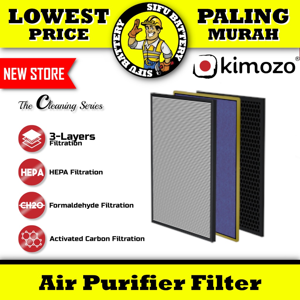KIMOZO 3000I Air Purifier 3 Layers Filter Replacement (Formaldehyde ...