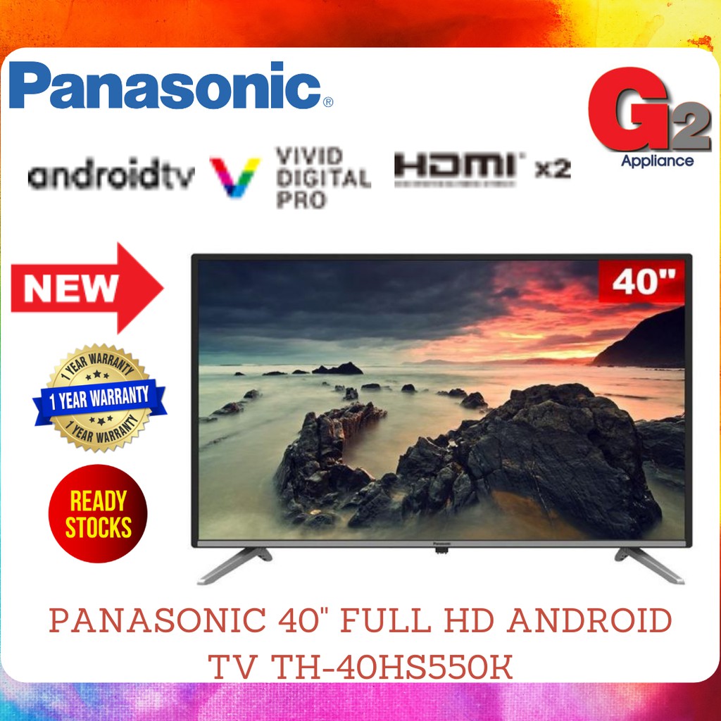 PANASONIC 40" HS550 Full HD Android TV TH-40HS550K - PANASONIC WARRANTY MALAYSIA | Shopee Malaysia