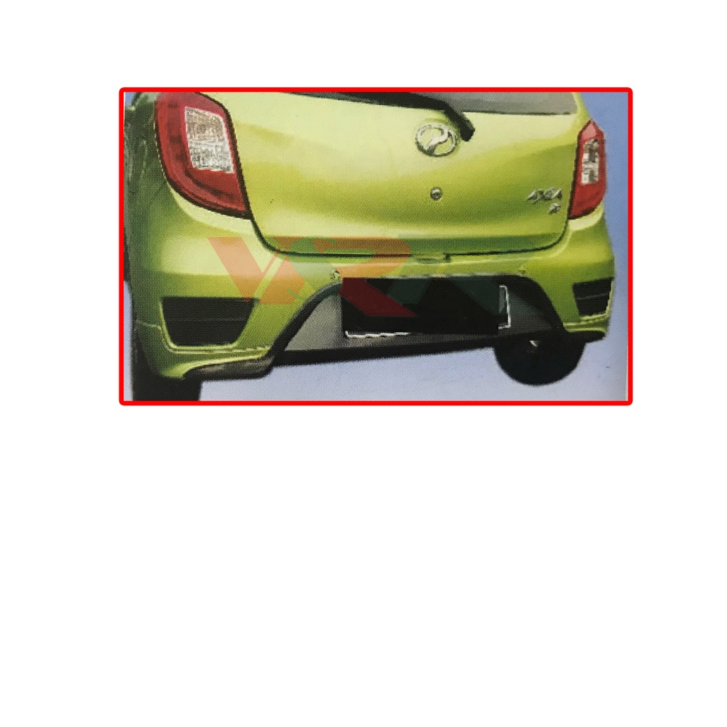 Perodua Axia (2014 - 2018) GU Rear Back Bumper Skirt Skirting Lower ...