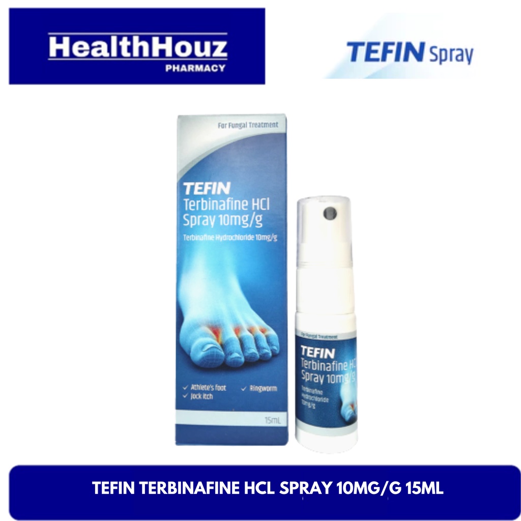 TEFIN Terbinafine HCL Spray 10mg/g 15ml | Shopee Malaysia