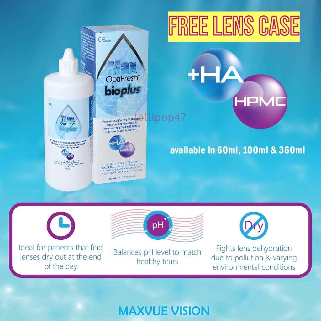 Maxvue Max OptiFresh bioplus Disinfecting Multi Purpose Solution 60ml ...