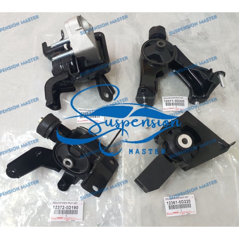 4 IN 1 SET - ENGINE MOUNTING KIT - TOYOTA ALTIS 2008-2010 ZZE141 1.6L ...