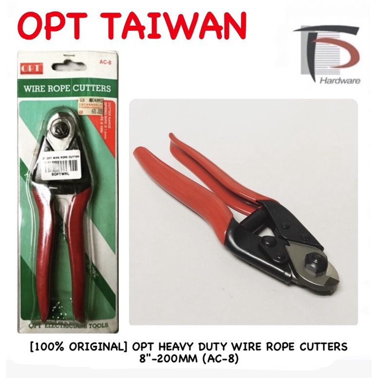 [100% ORIGINAL] OPT HEAVY DUTY WIRE ROPE CUTTERS 8"-200MM (AC-8 ...