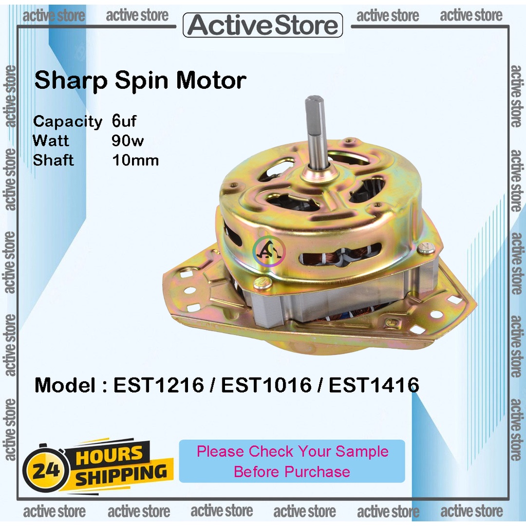 Sharp Washing Machine Semi Auto Spin Motor EST1216 EST1016 EST1416 ...