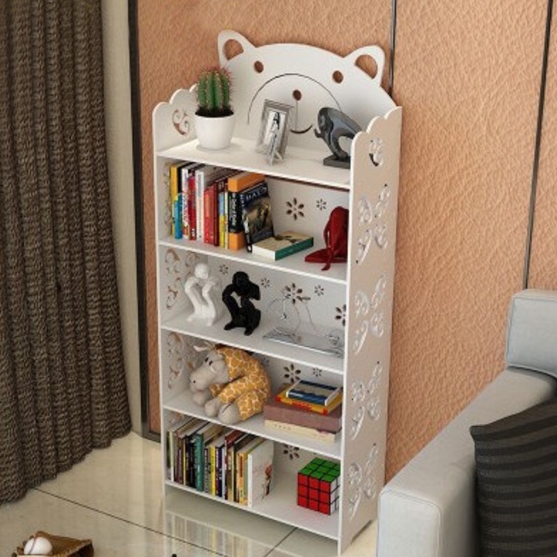 Cute bear design living room bedroom floor shelf student bookshelf ...