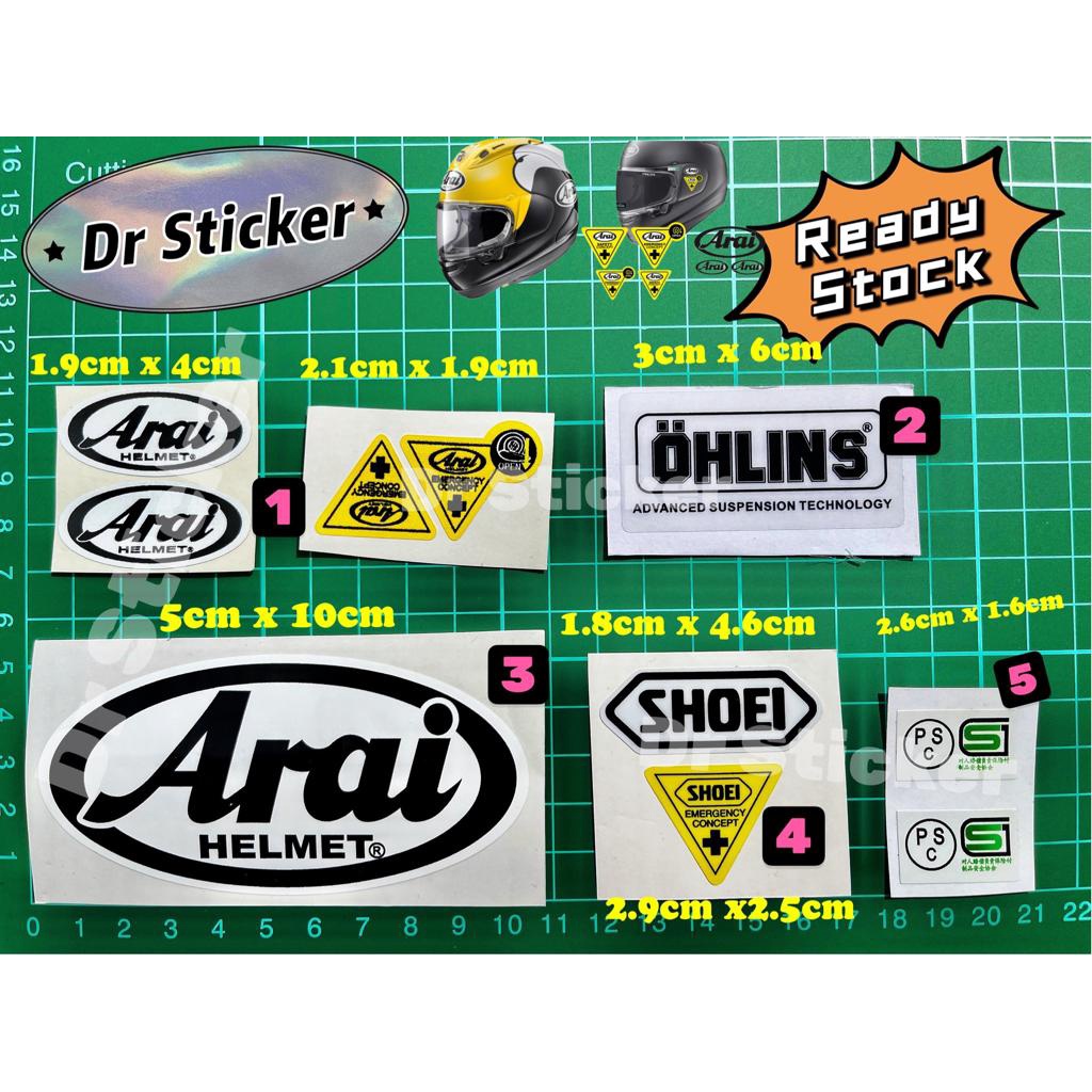 STICKER VISOR ARAI & SHOEI OHLINS ARAI STIKER VISOR EMERGENCY CONCEPT ...