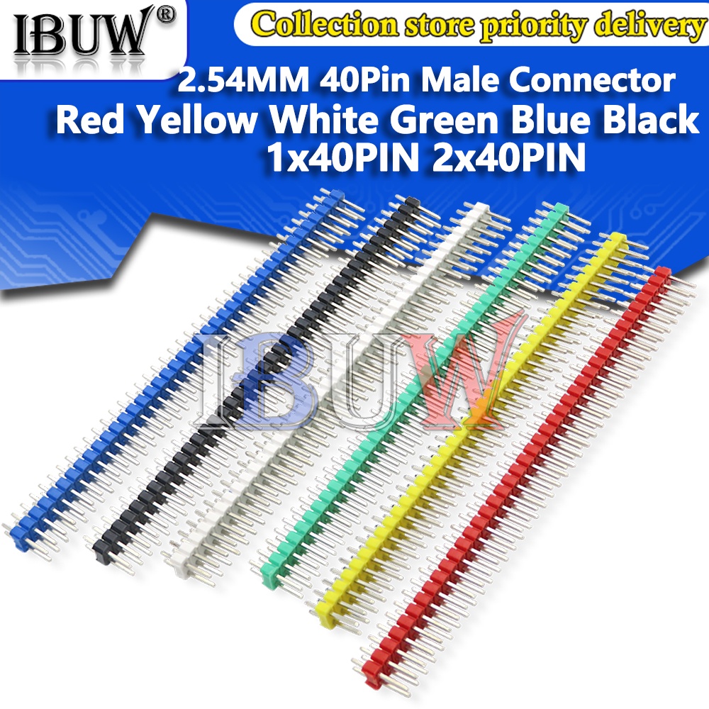 10PCS 2.54MM 40Pin 1x40P 2x40P Male Pin Header Strip Single Row Male ...