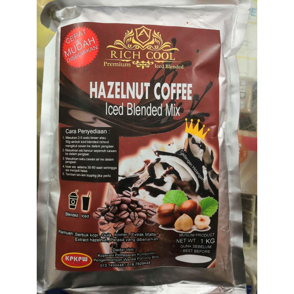 Serbuk ice blended Coffee Hazelnut 1kg | Shopee Malaysia