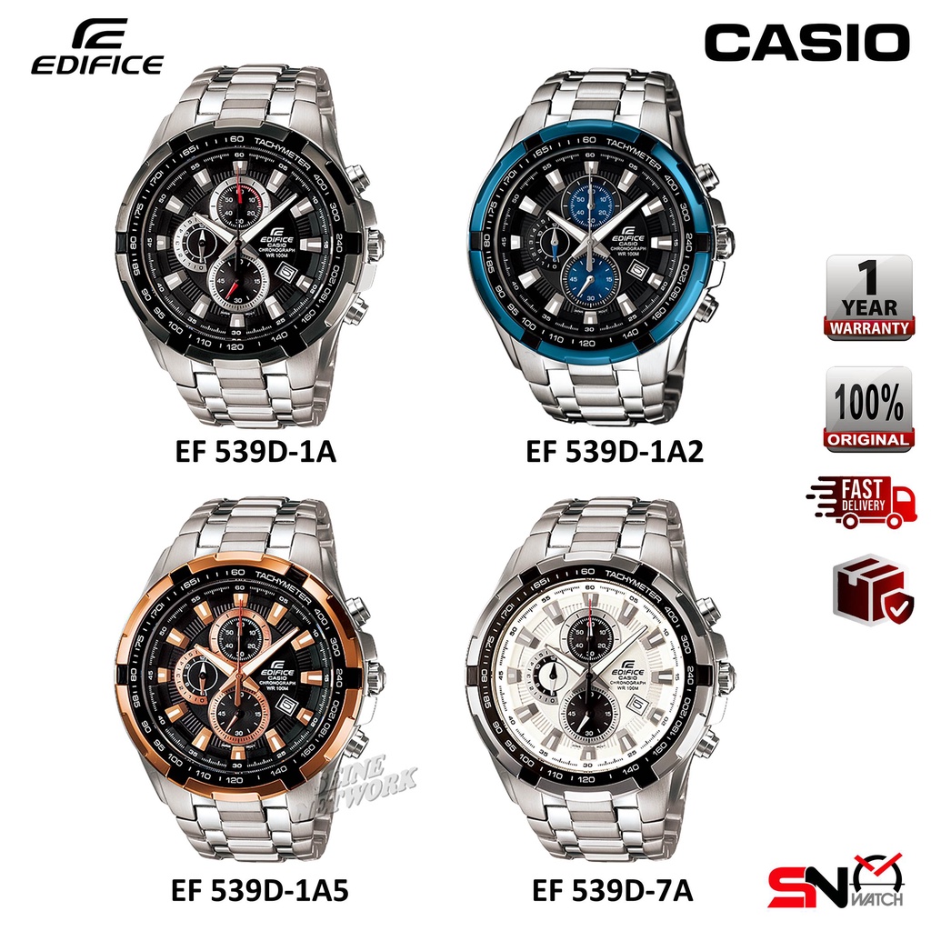 Casio Edifice Men Watch Multi Hands Fashion Quartz Analog Stainless Steel Band Jam Tangan Lelaki ...