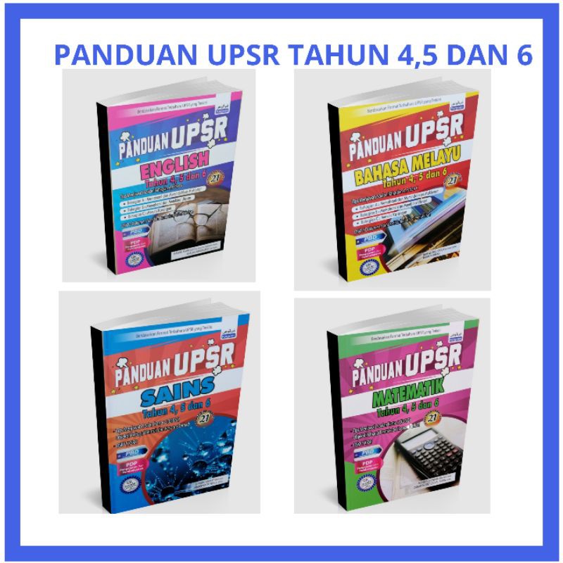 Panduan UPSR Kertas 2 BM, BI, SAINS DAN MATEMATIK/BUKU UPSR TAHUN 4,5 ...