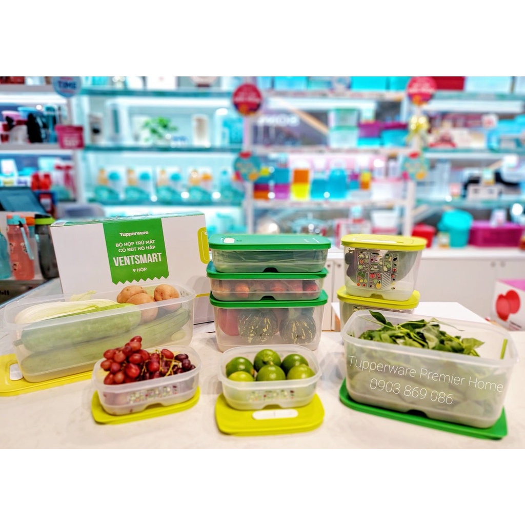 Set of 9tupperware cool storage boxes with Ventsmart Respiratory ...