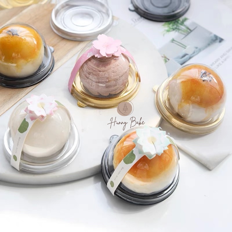 Round Mooncake Box 50pcs/set 80g Gold Black Shanghai Mooncake BoxKek ...