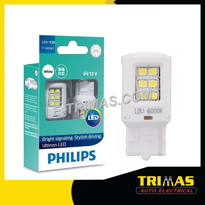 Philips Ultinon LED White Signal Tail Reverse Light Bulb T20 W21W 12V ...