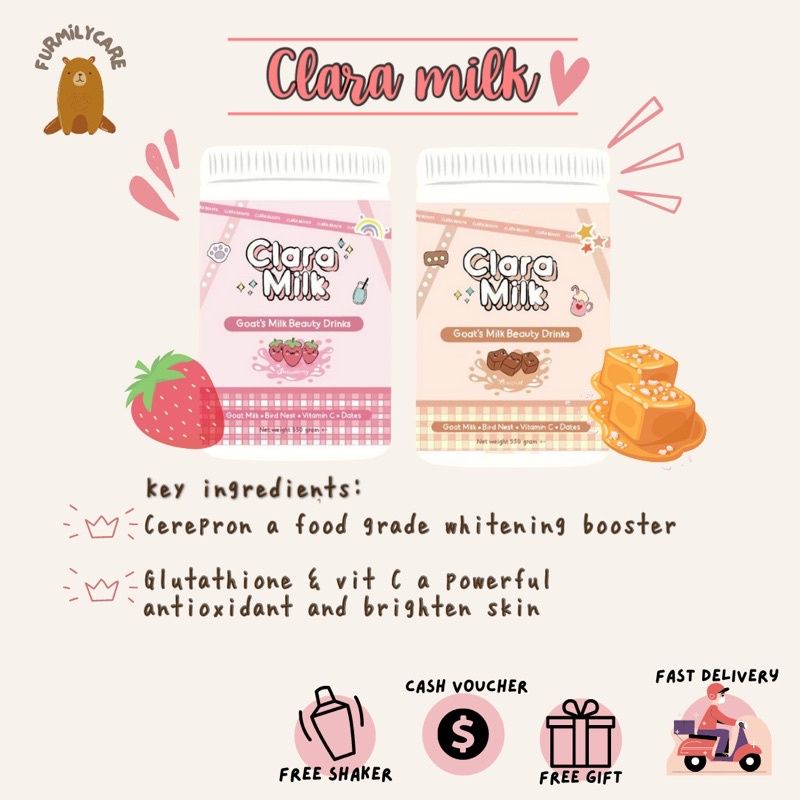 💜CLARA MILK BY CLARA BEAUTE 💯ORIGINAL FROM HQ | FREE SHAKER💜 | Shopee ...
