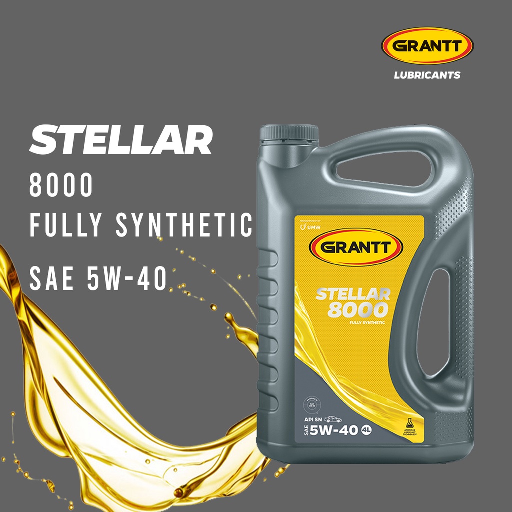 UMW GRANTT STELLAR 8000 SAE 5W-40 API SN 4L fully synthetic motor oil 4 ...