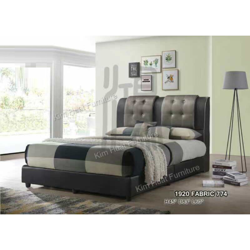 White / Black PVC Divan Queen Bed Frame Katil Queen | Shopee Malaysia