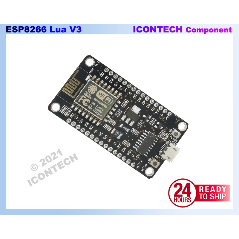 ESP8266 MOD NodeMCU Lua V3 ESP8266 WIFI with CH340 | Shopee Malaysia