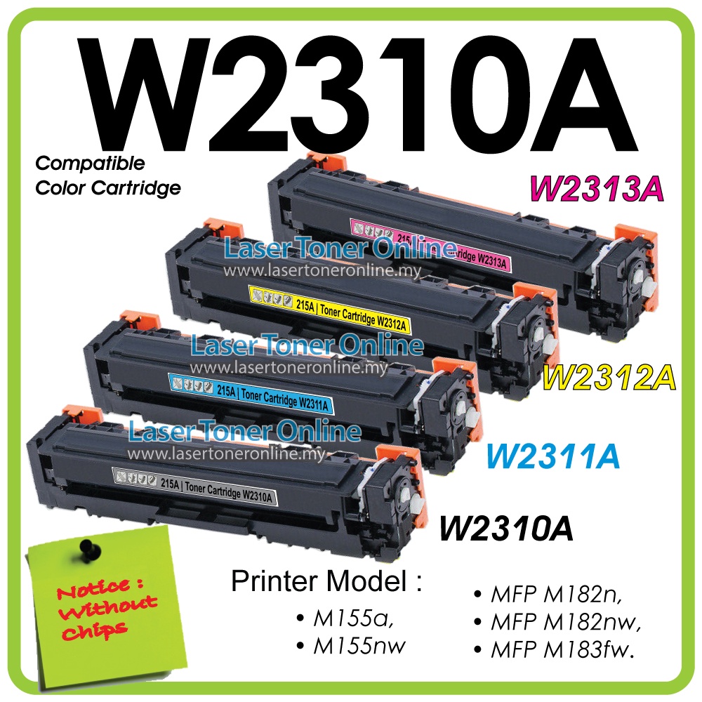 215A W2310A W2311A W2312A W2313A Compatible to H* Color Laser Jet Pro ...
