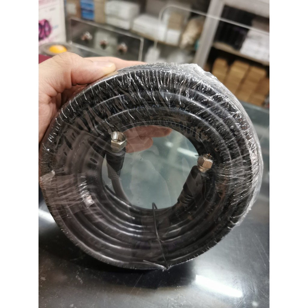 Parabola CABLE RG6 + 2F COAXIAL COACTION 15M | Shopee Malaysia