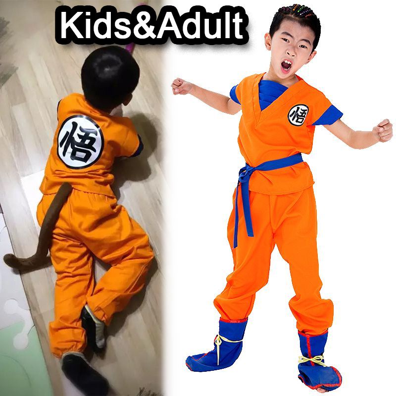 【Ready stock!!!】Kids Adult Anime Dragon Ball Z GoKu Cosplay Costume Set ...